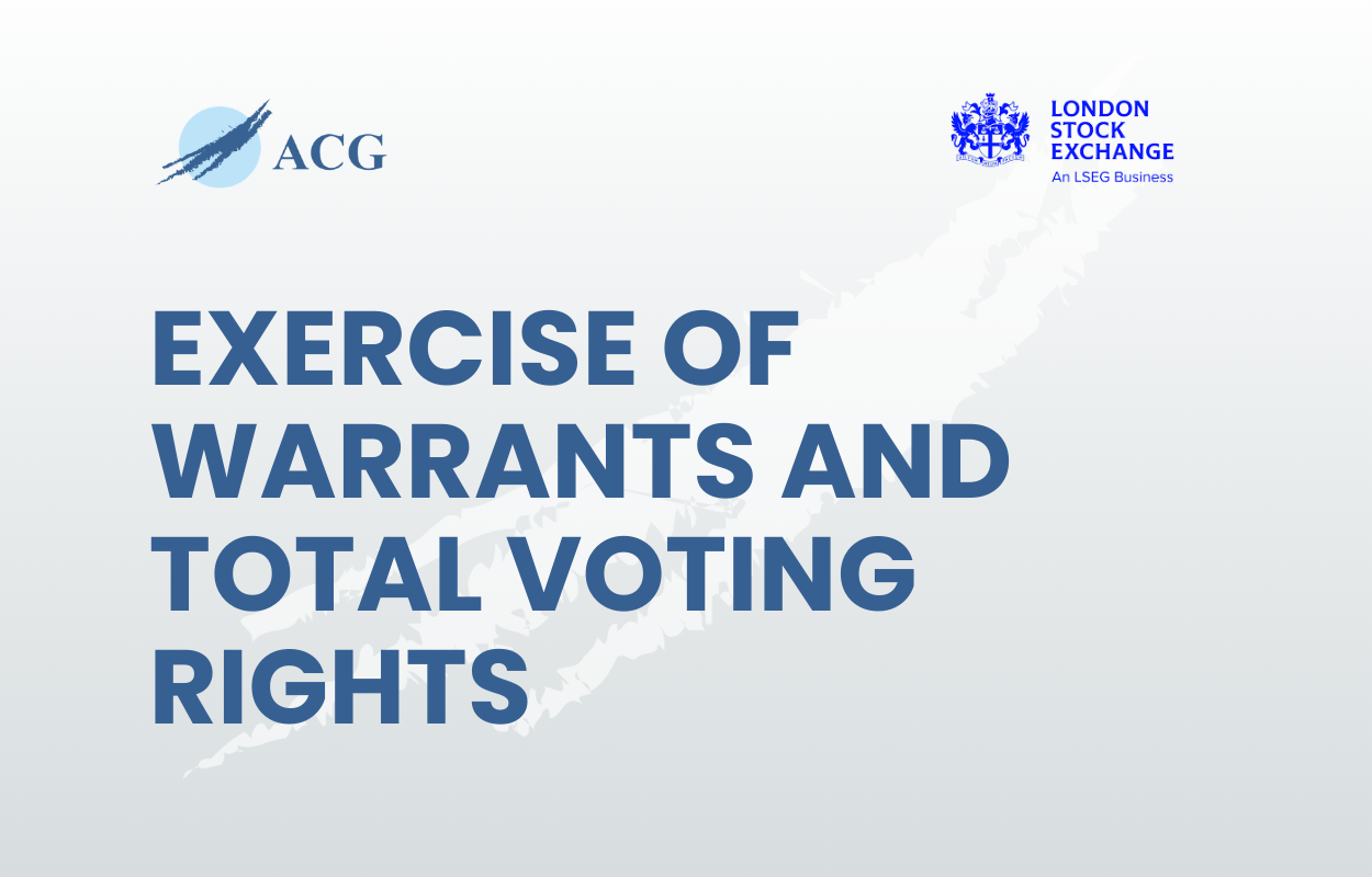 Exercise of Sponsor Warrants & Updated Warrant Position - ACG Metals ...